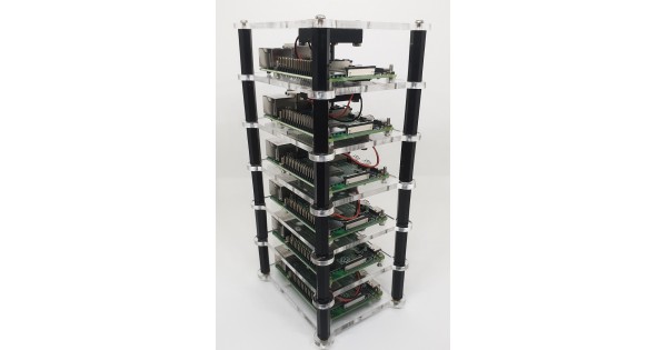 Raspberry Pi Cluster 6 Layer Rack for Raspberry Pi 4 or RPi3
