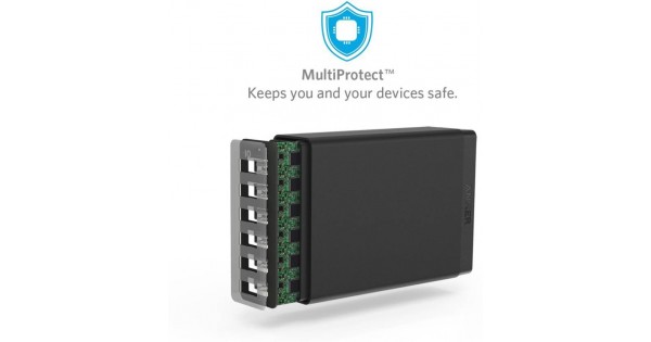 Raspberry Pi Cluster Power Supply - Anker Power Port 6 (60W)